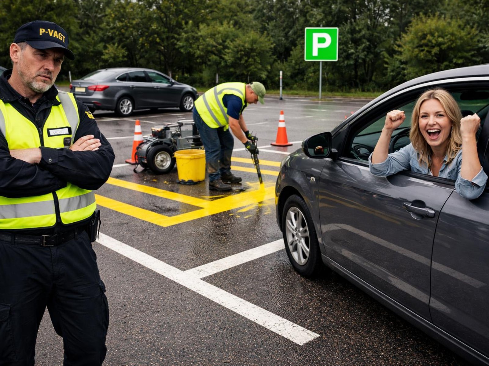 Private p-pladser skal nu males gule og skilte være selvlysende